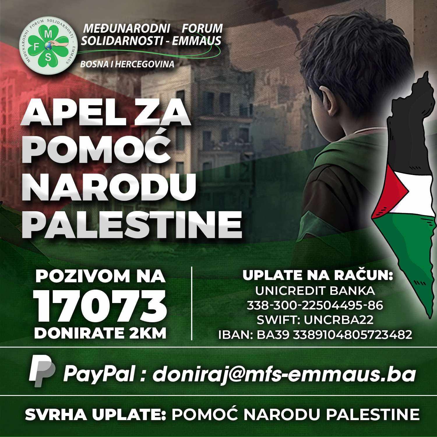APEL ZA POMOC NARODU PALESTINE