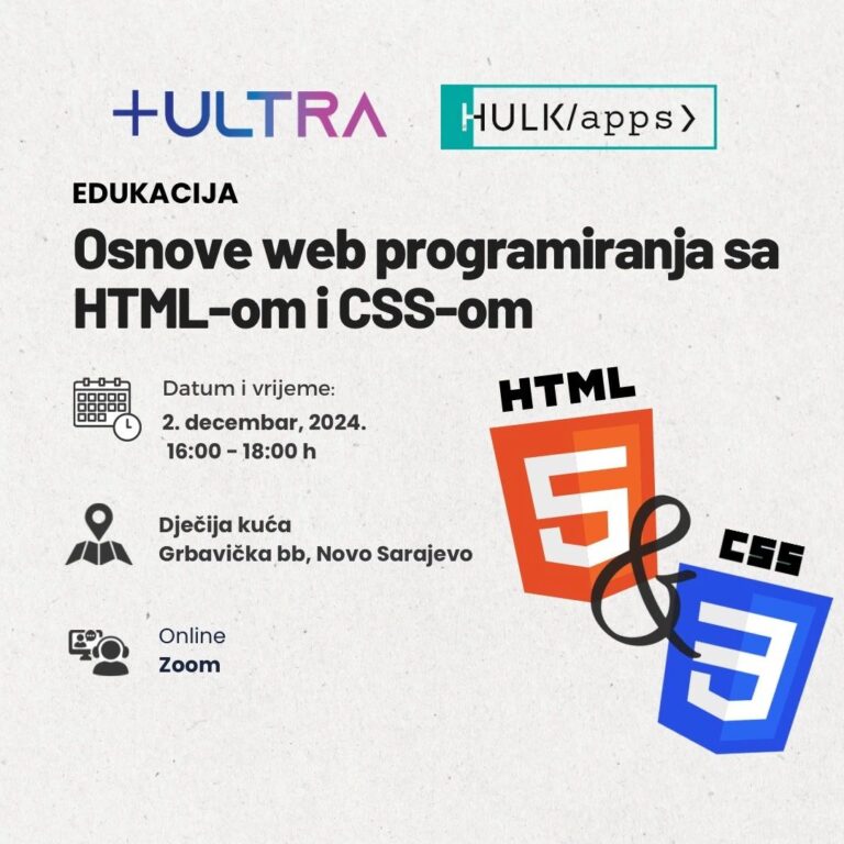 Plus Ultra Osnove Web Programiranja Sa Html Om I Css Om” Edukacija